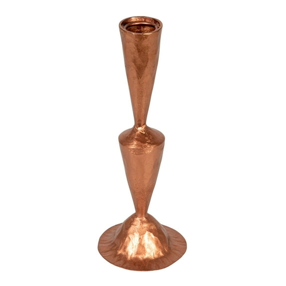 Creative Co-Op Round Hand-Forged Cast Metal Taper Holder, Copper Finish ...