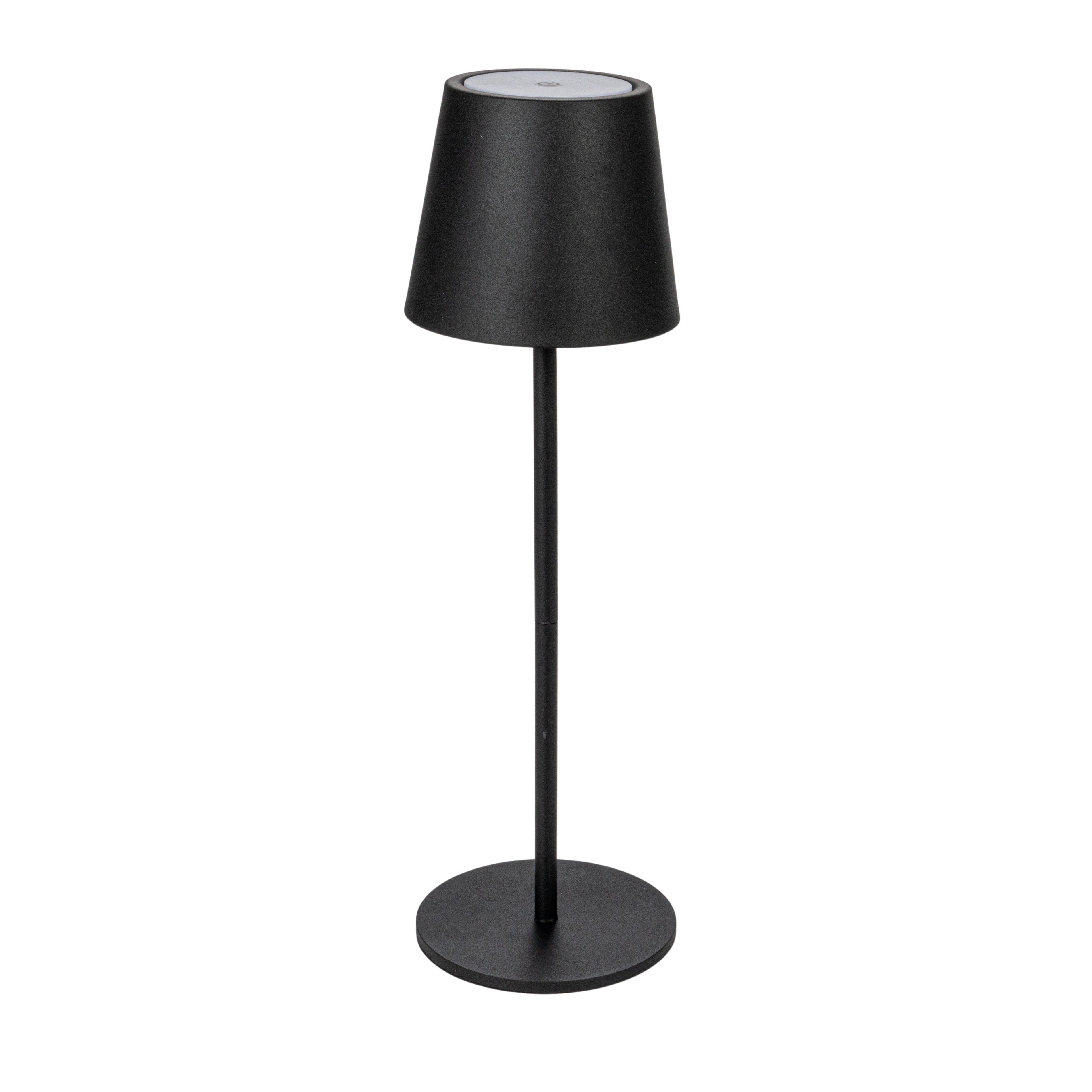 Creative Co-Op Round Metal LED Rechargeable Table Lamp, Black - Walmart.com