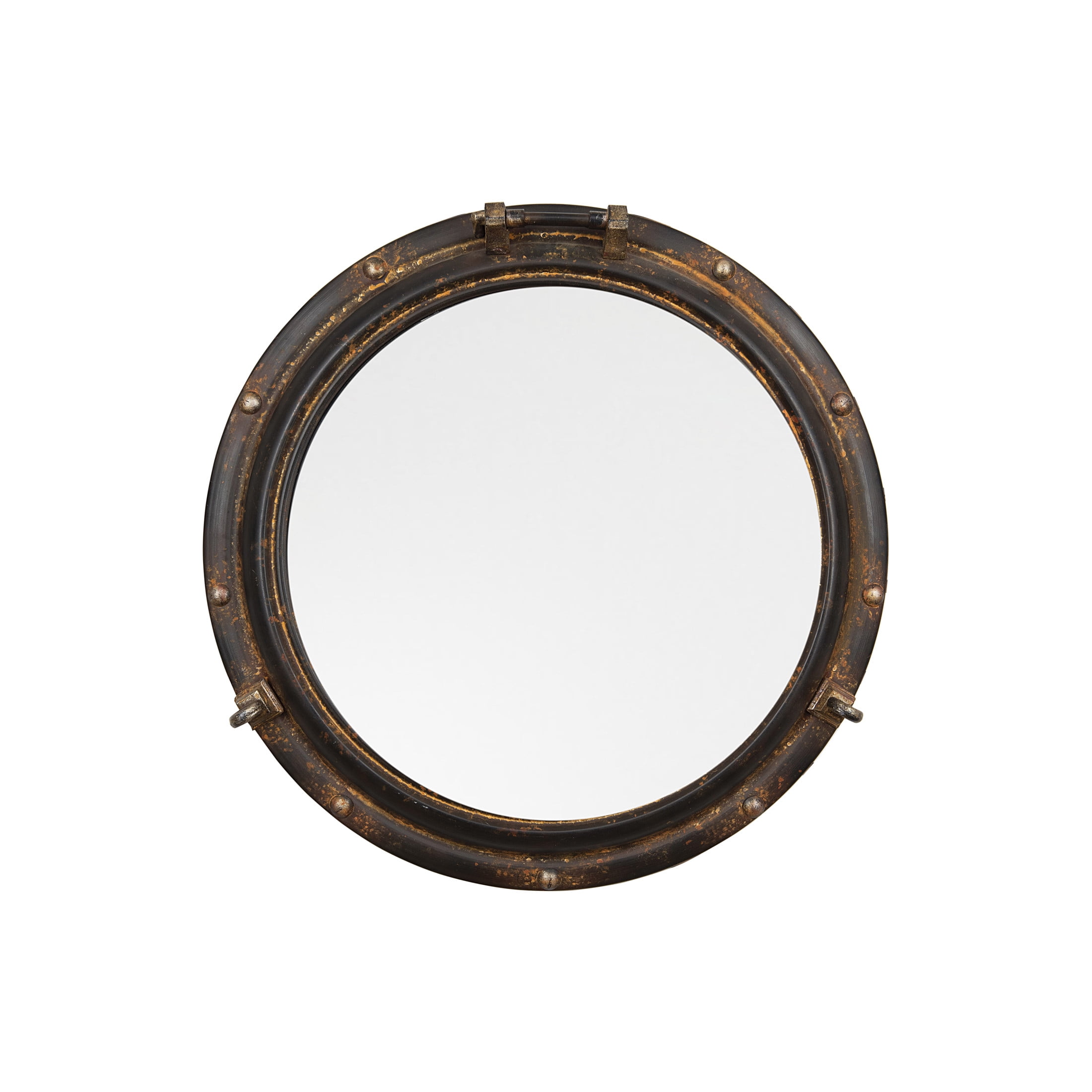 Creative Co-Op Round Metal Porthole Wall Mirror, Rust - Walmart.com
