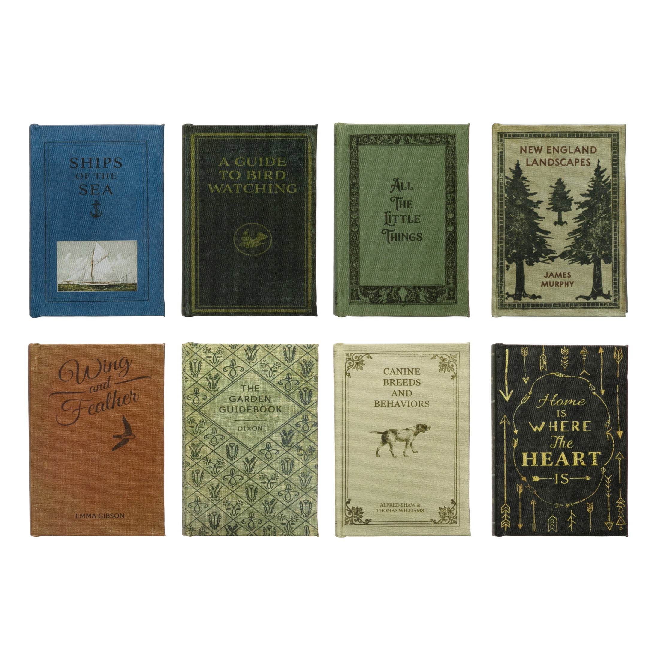 Creative Co-Op Set of 8, 5.25"H Book Box - Walmart.com