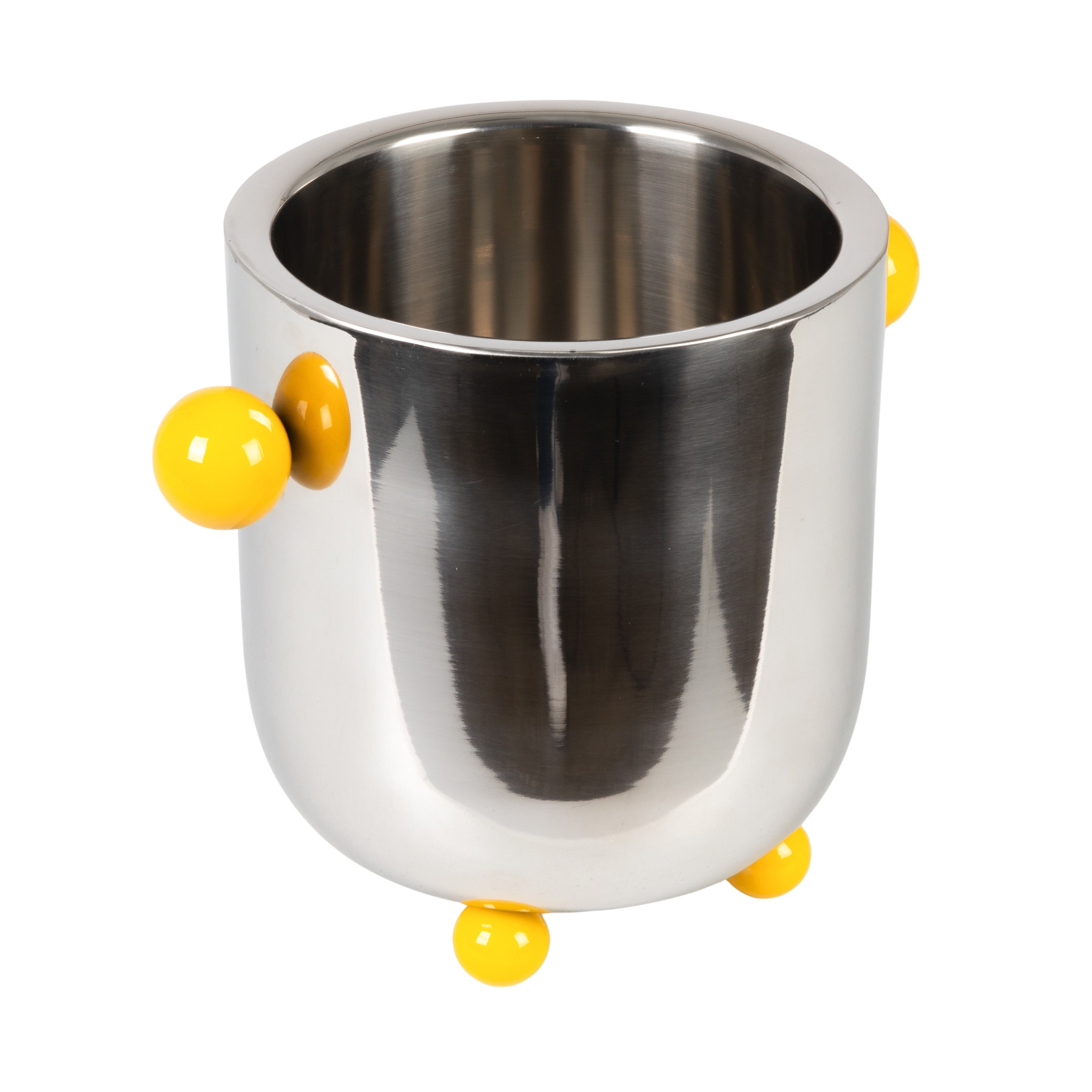 Creative Co-Op Stainless Steel Ice Bucket with Citron Color Enameled ...
