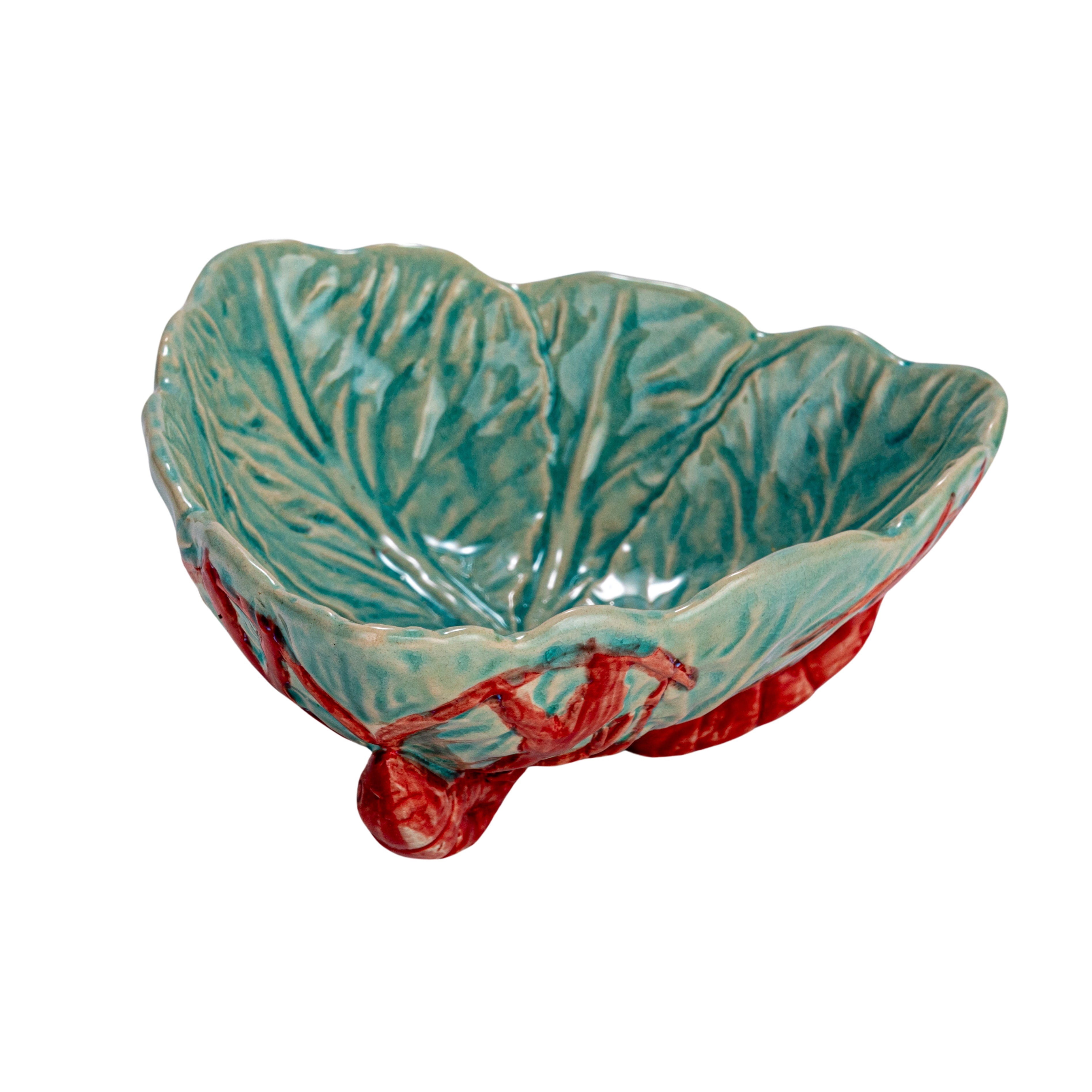 Creative Co-Op Stoneware Footed Bowl with Lobsters Design and Crackle ...