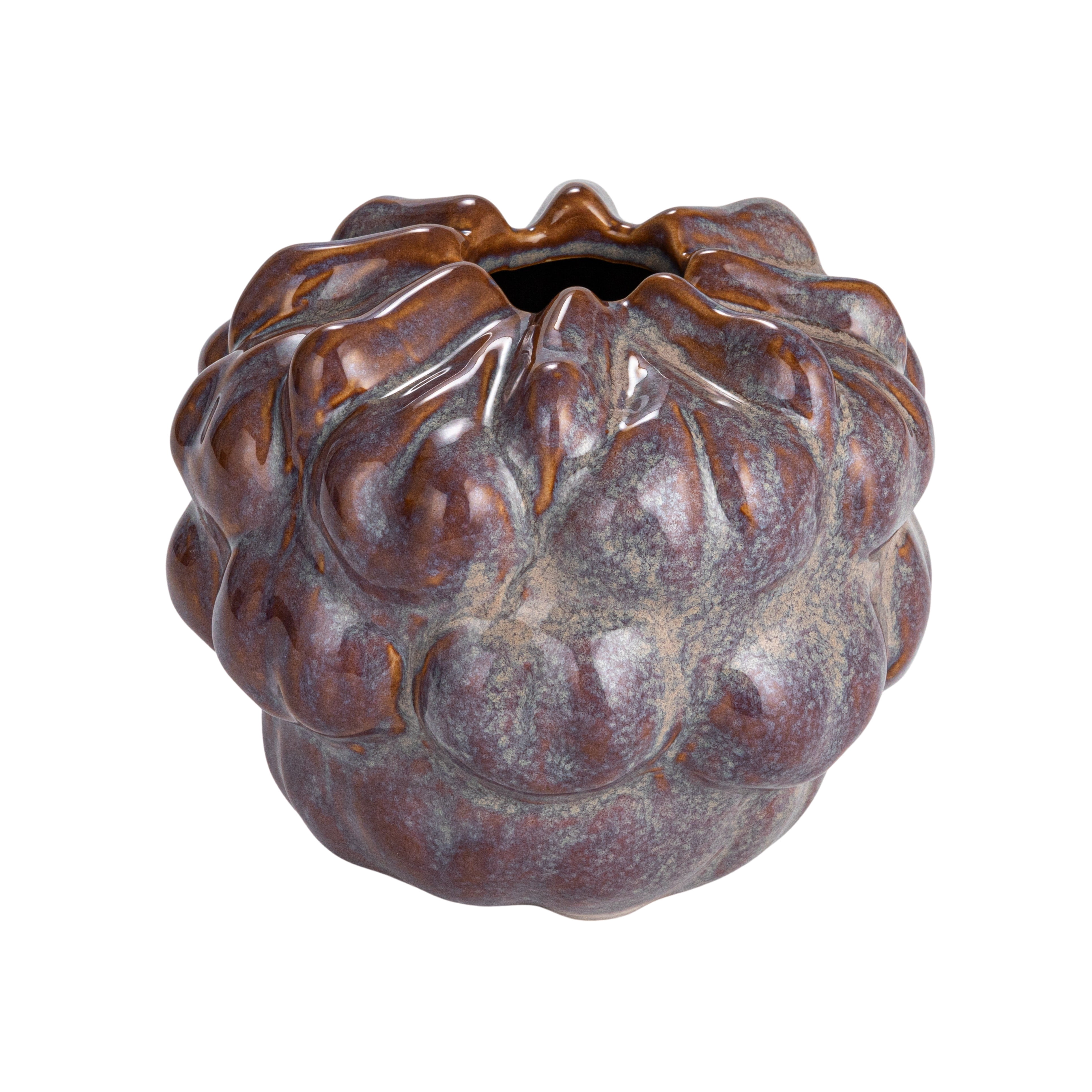 Creative Co-Op Stoneware Formed Decorative Vase with Reactive Glaze ...