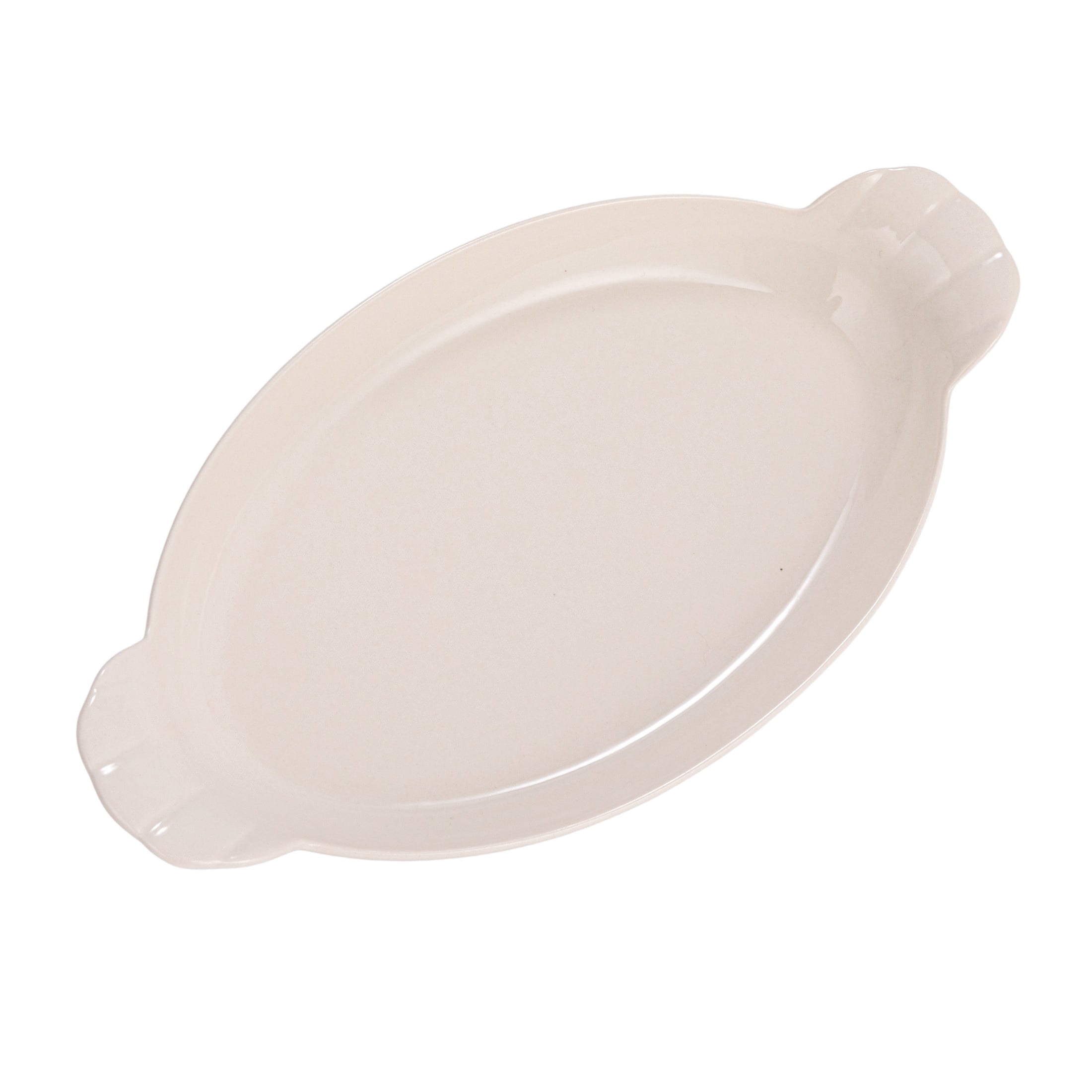 Creative Co-Op Stoneware Tray with Handles, White, Set of 4 - Walmart.com