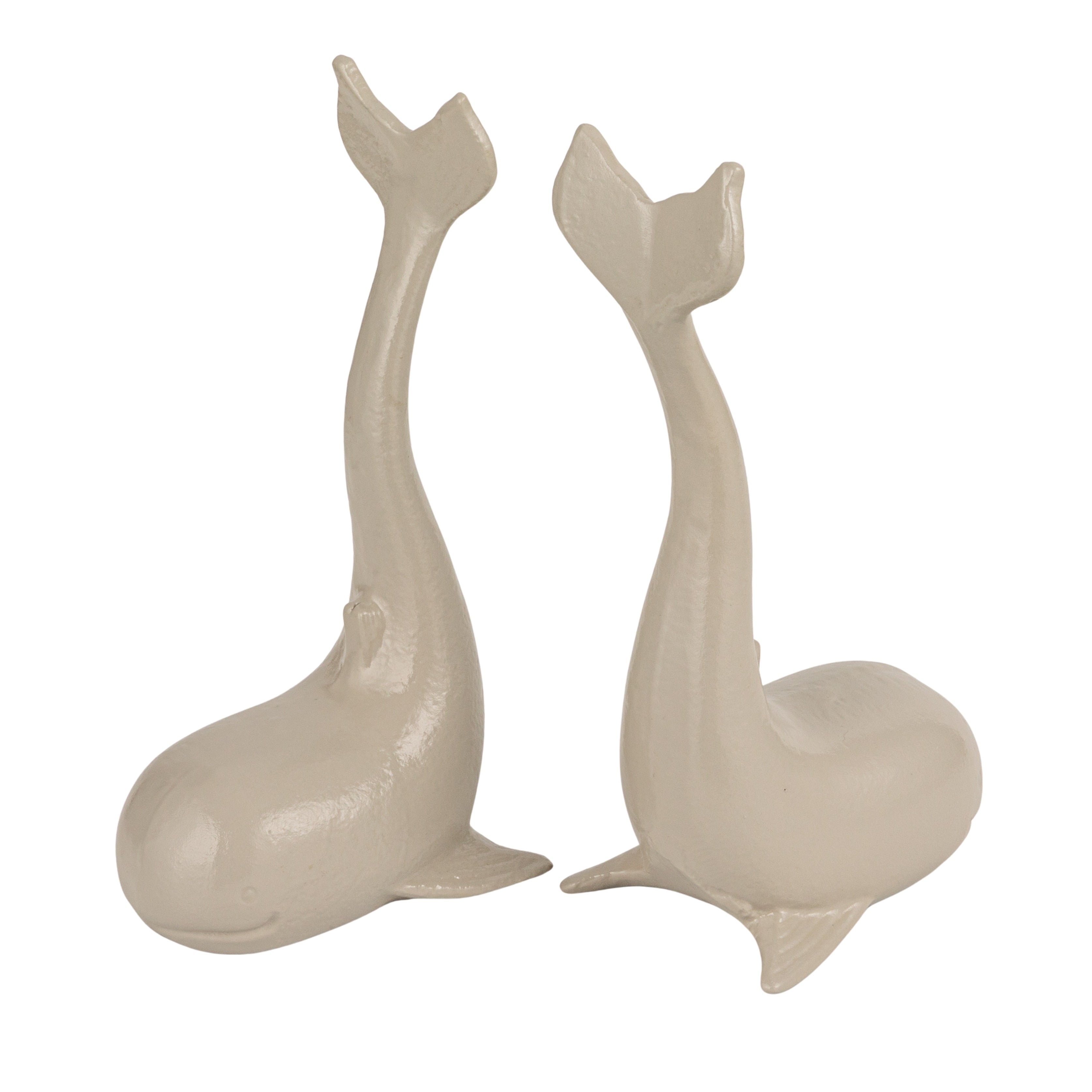 Creative Co-Op Whale-Shaped Cast Iron Bookends in Grey Finish - Walmart.com