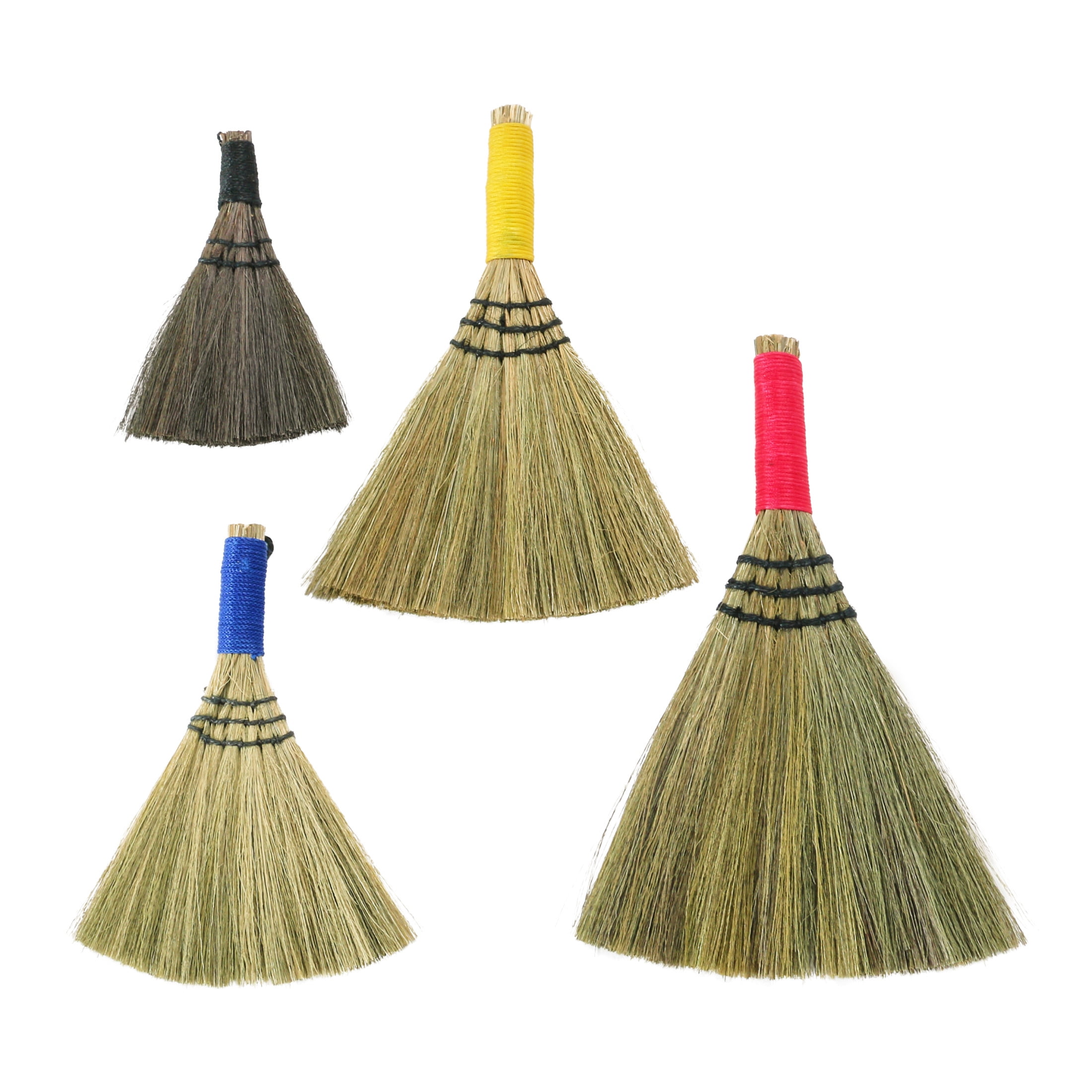Creative Co-Op Whisk Brooms with Yarn Wrapped Handles, Multi Color ...