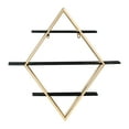 Creative Co-Op Wood and Gold Diamond Wall Shelf - Walmart.com