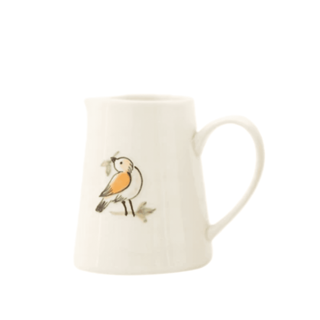 Creative Co-op Bird Head Up Stoneware Hand Painted Creamer - Walmart.com