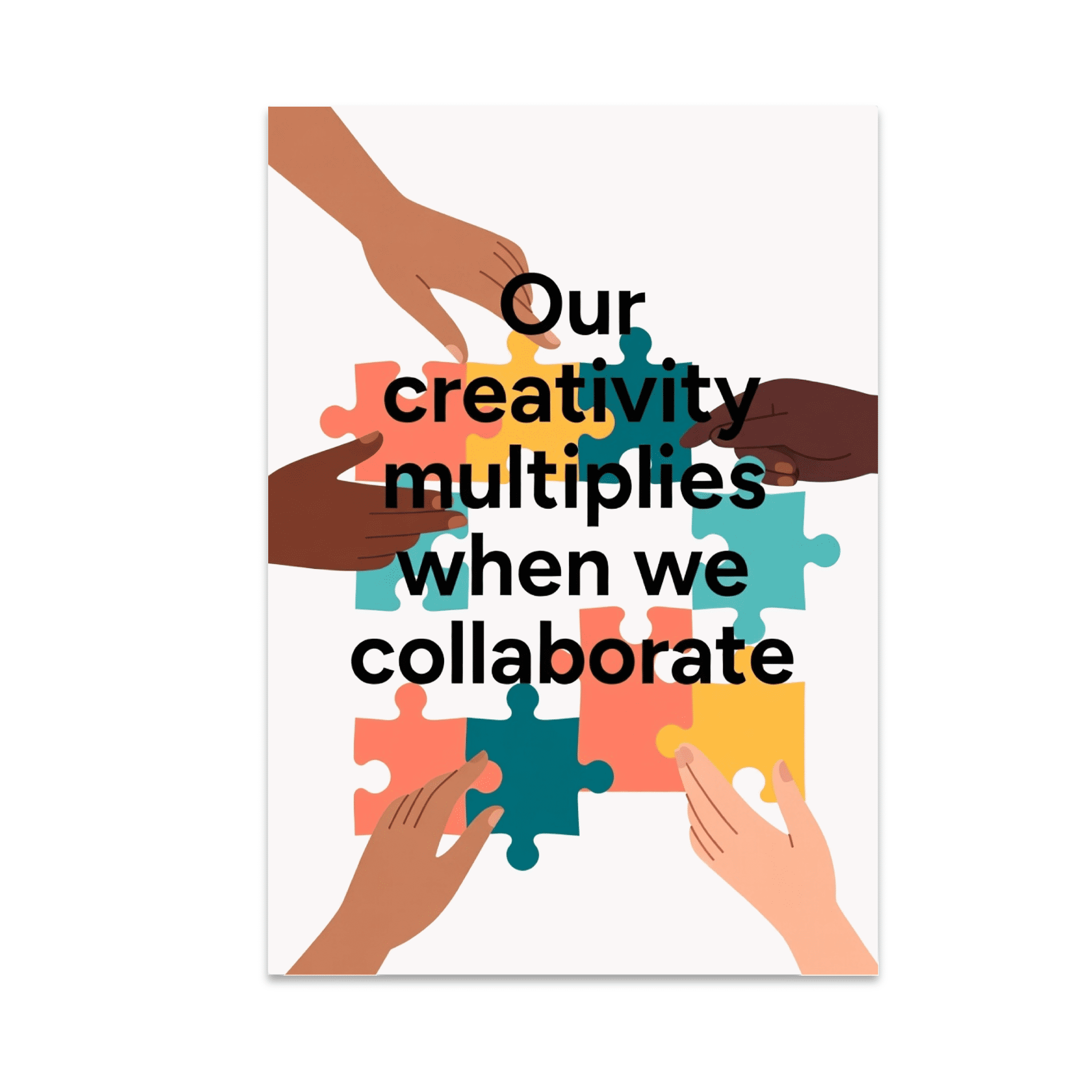 Creative Collaboration Art Print - Teamwork Enthusiast - 13x19 Poster ...