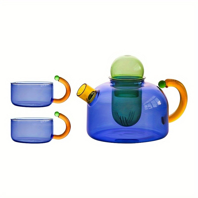 Creative Color Contrast High Temperature Resistant Glass Tea Separation ...