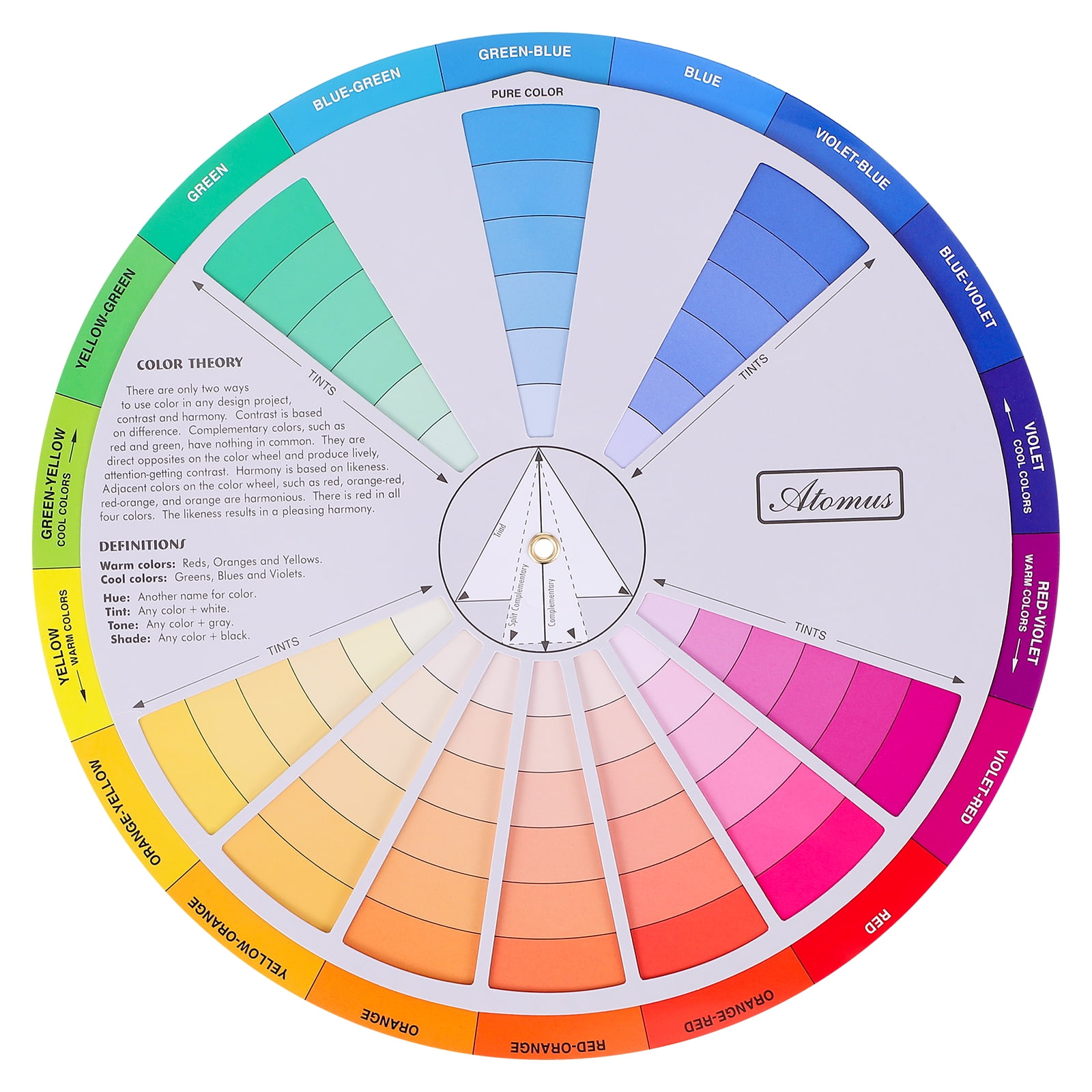 Creative Color Wheel Color Learning Rotating Wheel Color Chart Mixed ...