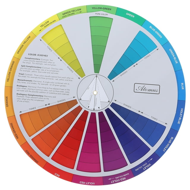 Creative Color Wheel Color Learning Rotation Wheel Color Board Chart ...