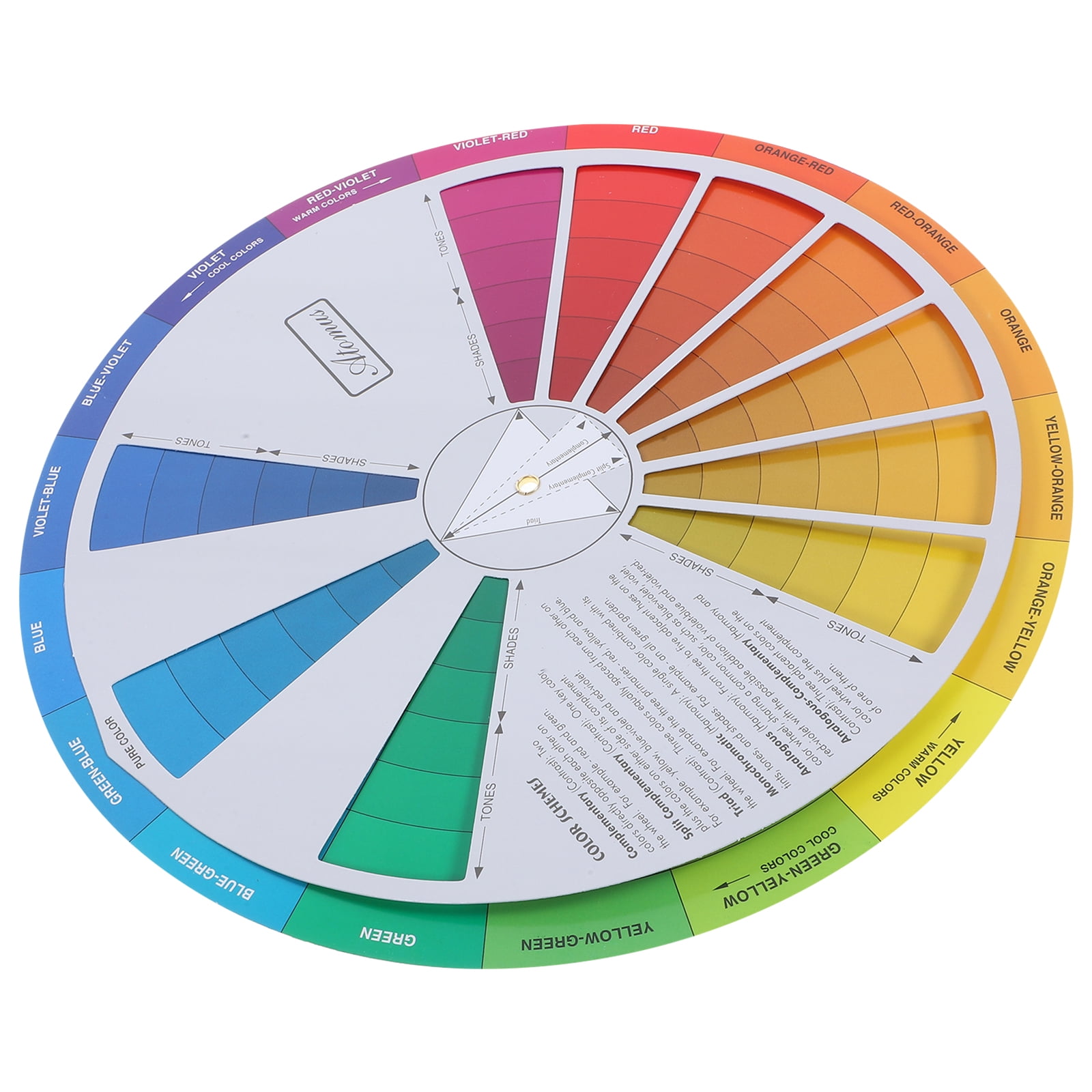 Creative Color Wheel Color Learning Rotation Wheel Color Board Chart ...