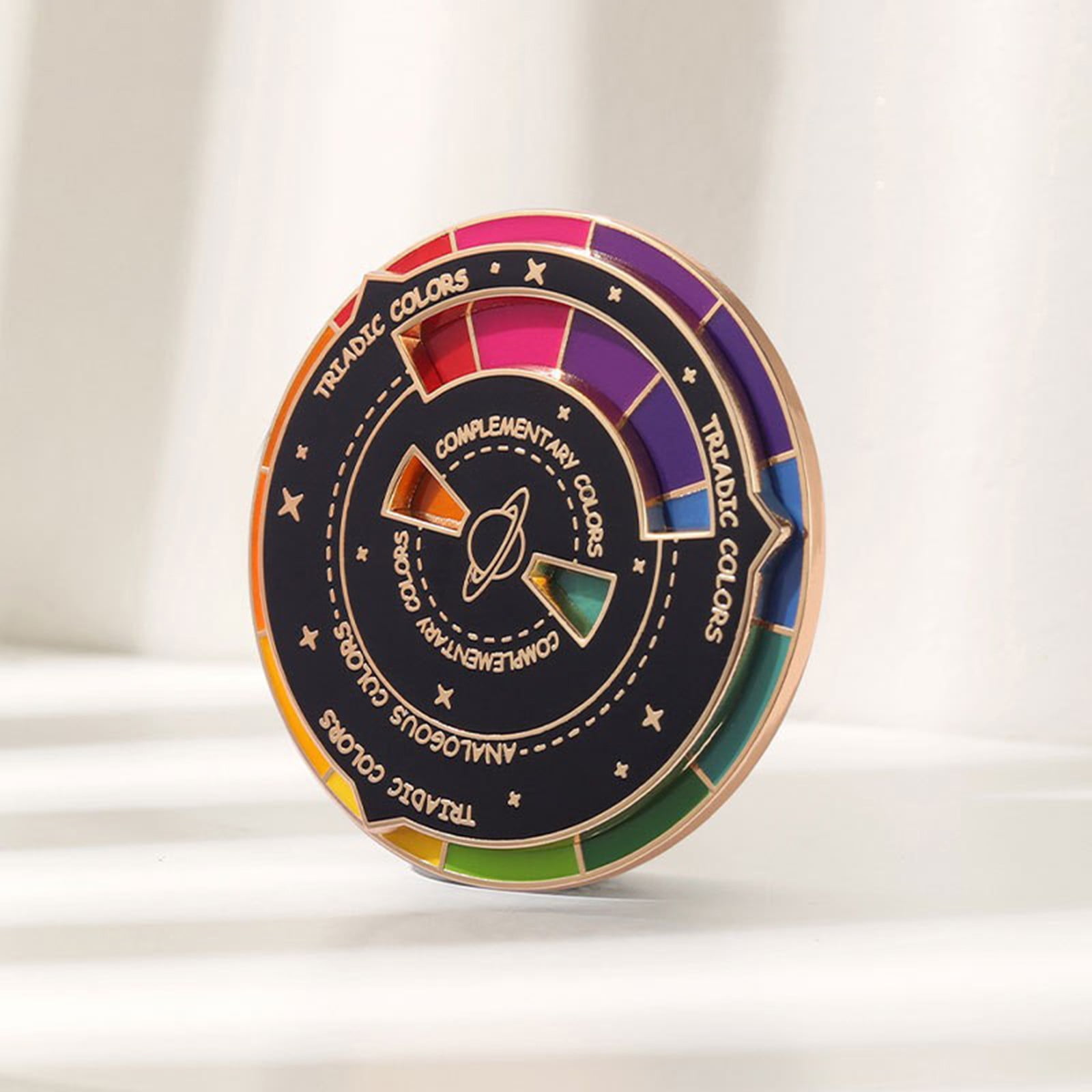 Creative Color Wheel Enamel Pin The Spinning Wheel Moves Nicely Color ...