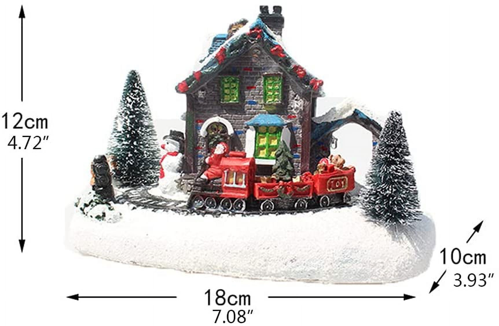Creative Colorful LED Christmas Lights, Village House Style Landscape ...