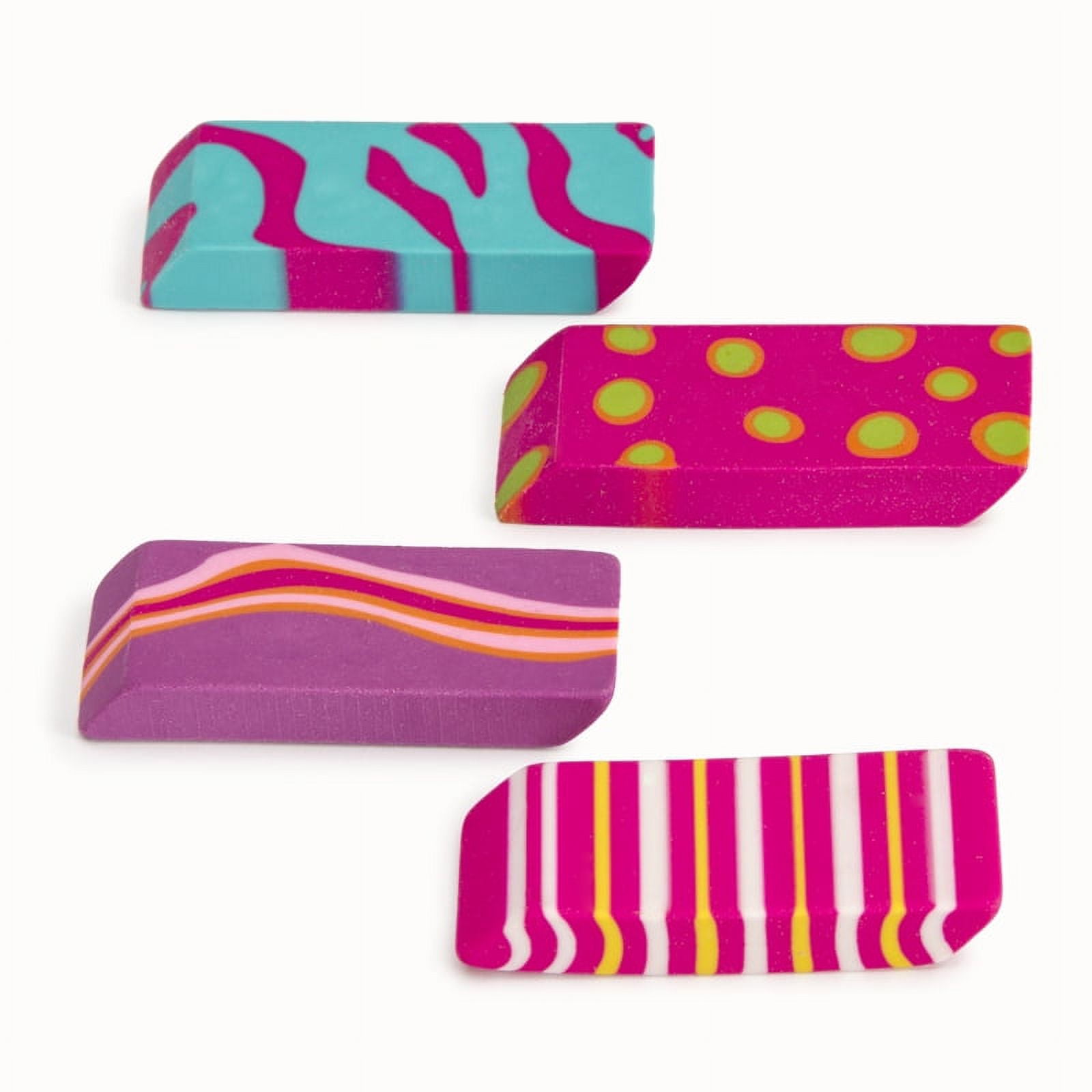 Creative Colors Fashion Wedge Erasers - 24 Count, 4 Piece, 4 Multi ...