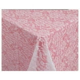 Creative Converting 013061 Design On Clear Lace Look Table Cover- White ...