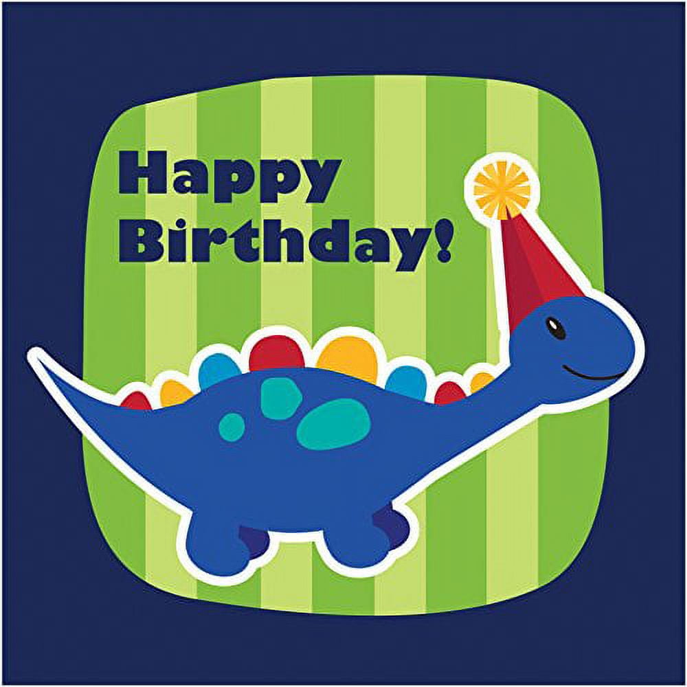 Creative Converting 16 Count Happy Birthday 3-Ply Little Dino Party ...