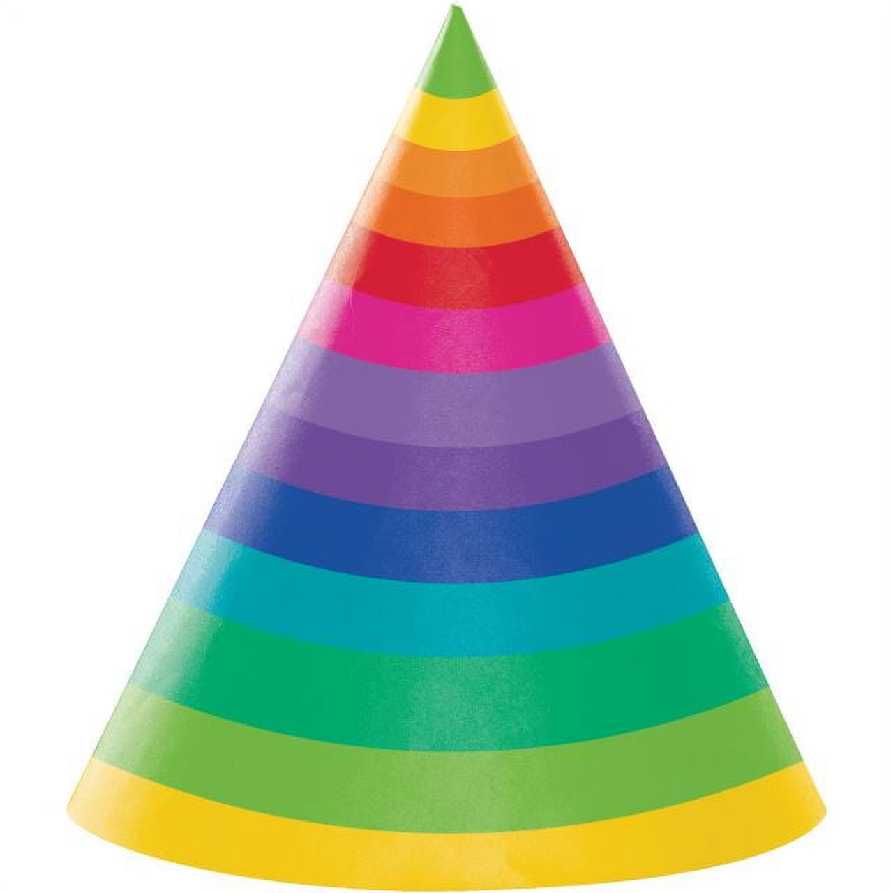 Creative Converting 205972 Rainbow Party Party Hats - Walmart.com
