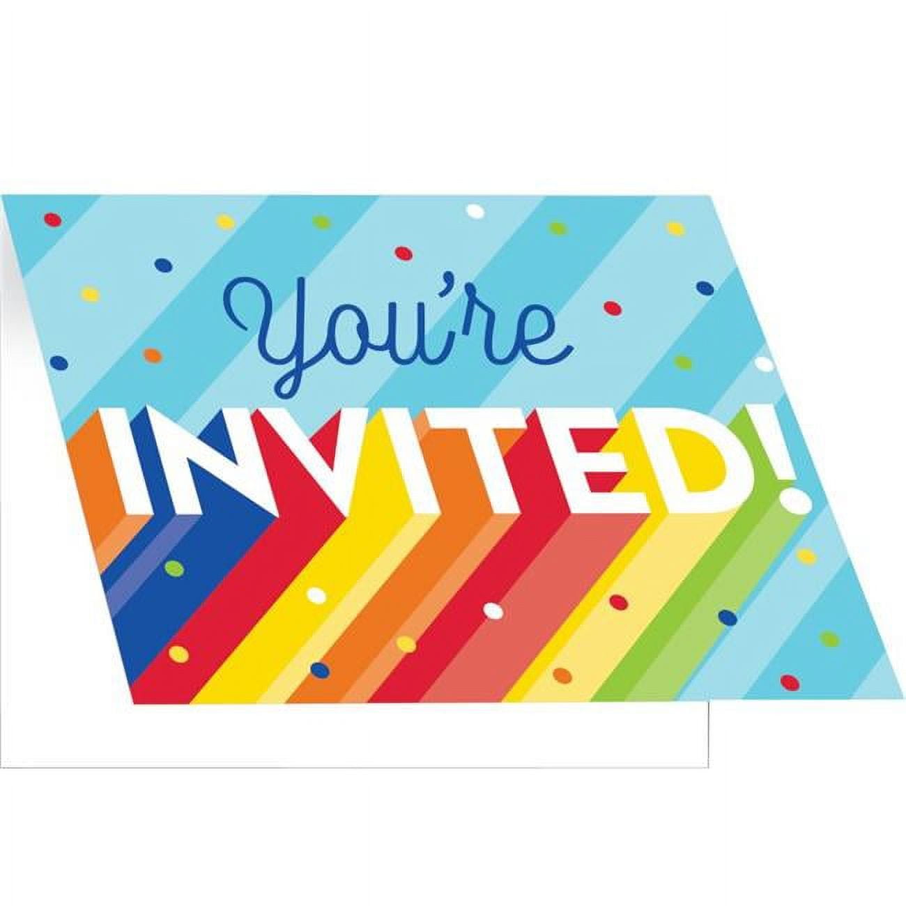Creative Converting 349663 5 x 4 in. Rainbow Grad Invitation - Walmart.com