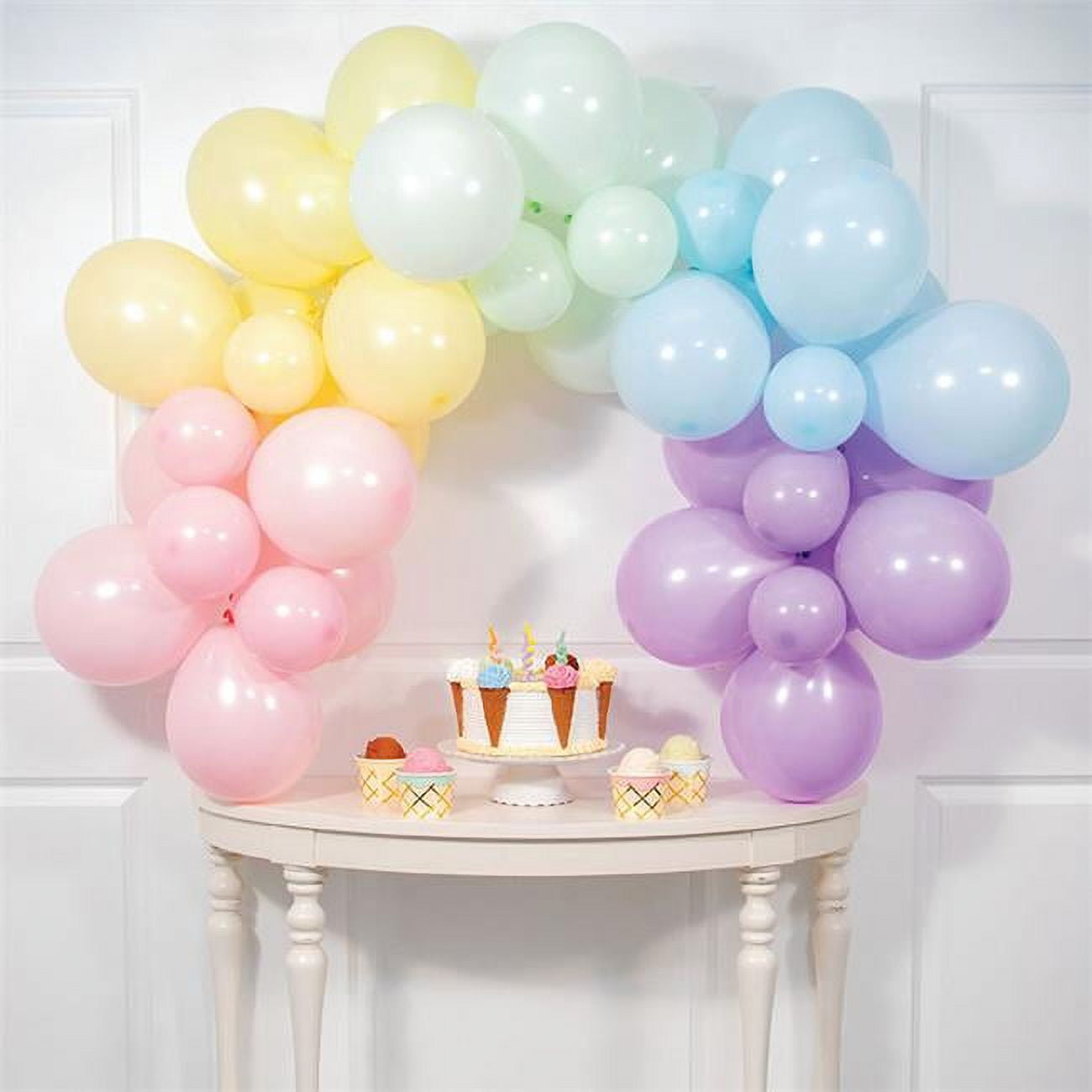 Creative Converting 360489 6 ft. Pastel Balloon Garland Arch Kit, Multi ...