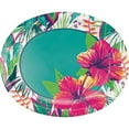 Creative Converting 362851 Island Tropics Oval Paper Platter - Walmart.com
