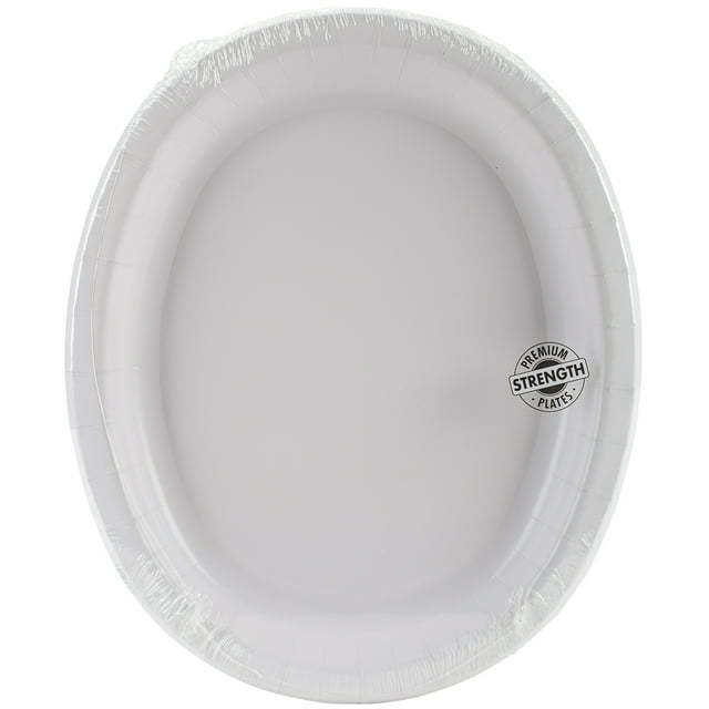 Creative Converting 8 Count Oval Paper Platters, White - Walmart.com