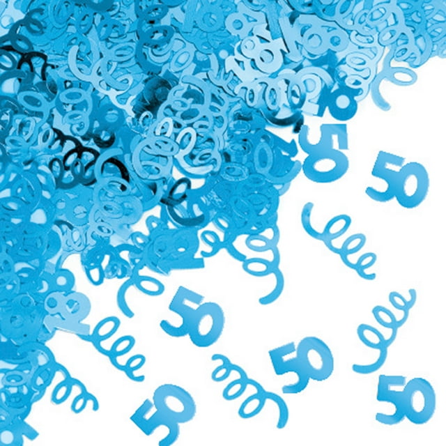 Creative Converting Blue Solid Print 50th Birthday Confetti - Walmart.com