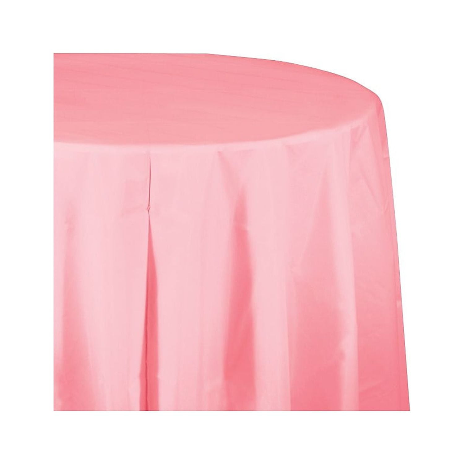 Creative Converting Classic Pink Round Plastic Tablecloths 3 Count ...
