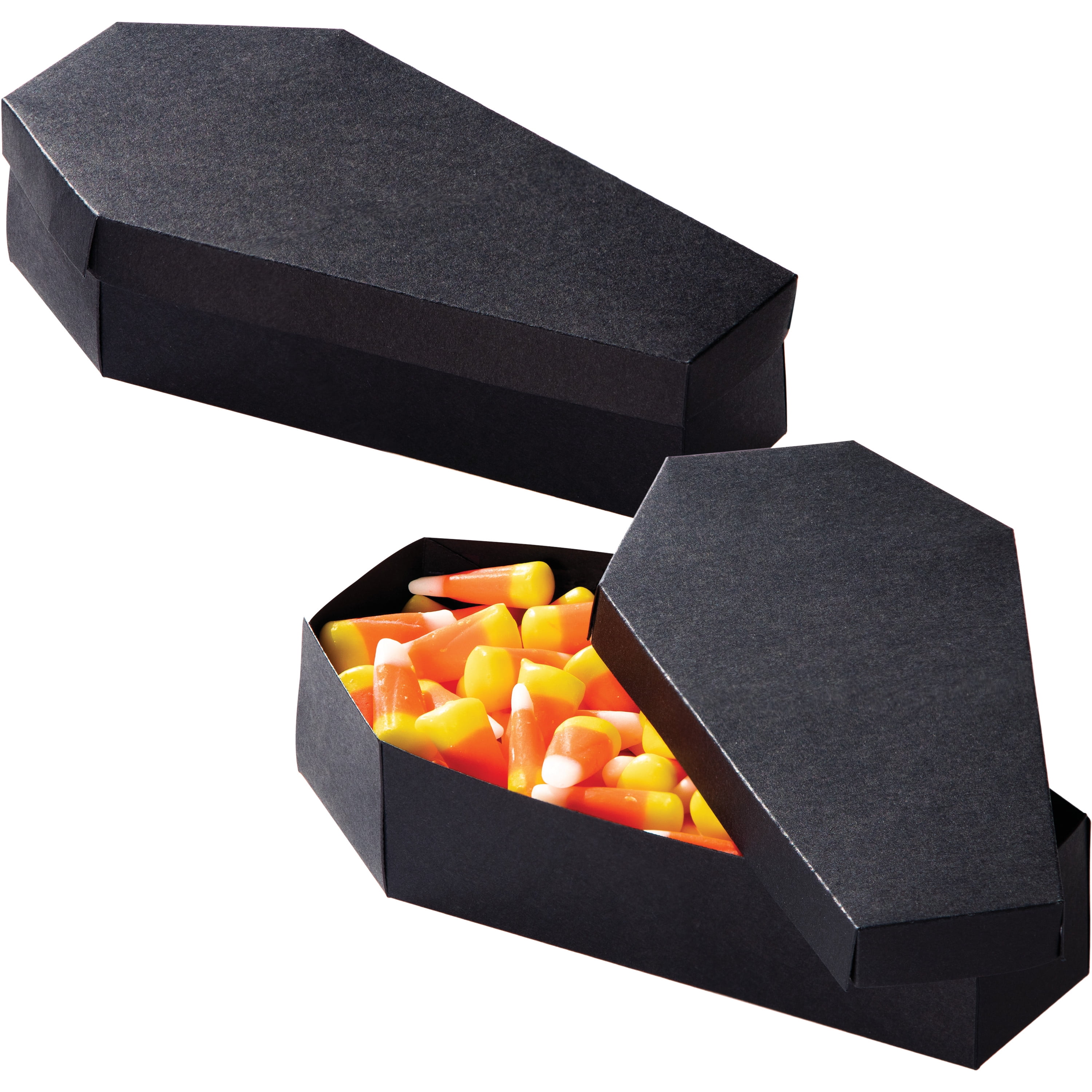 Creative Converting Coffin Treat Halloween Black Paper Gift Boxes, (24 ...