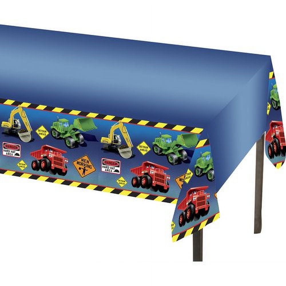 Creative Converting Construction Trucks Plastic Table Cover - Walmart.com