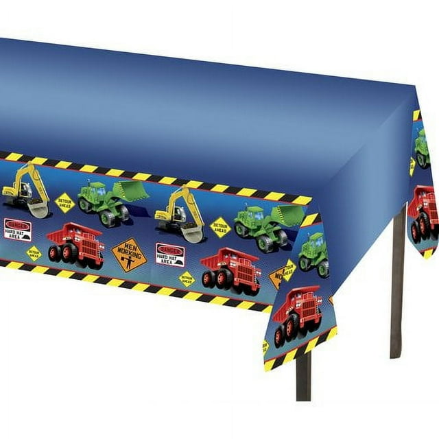 Creative Converting Construction Trucks Plastic Table Cover - Walmart.com