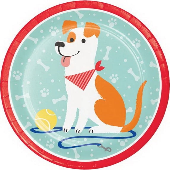Dog Party 9" Dinner Plates - Walmart.com