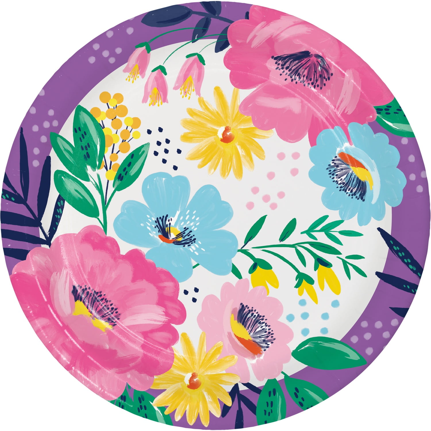 Creative Converting Fresh Florals Dinner Paper Plates, 24 ct. - Walmart.com