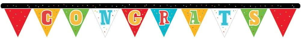 Creative Converting Graduation Congrats Flags Party Banner, Head Of The ...