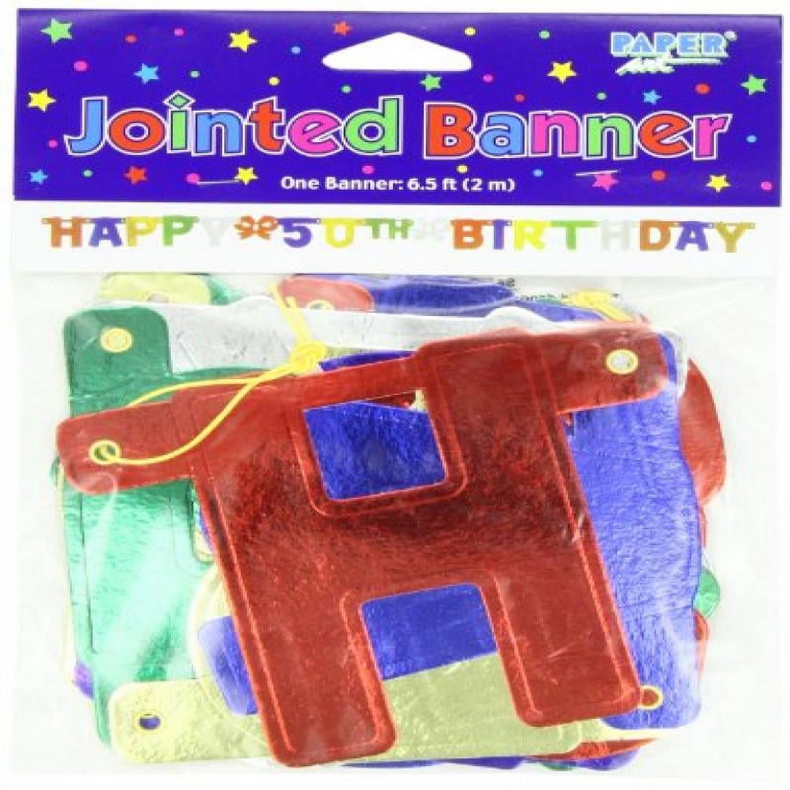 Creative Converting Happy 50th Birthday Jointed Banner - 12 Count ...
