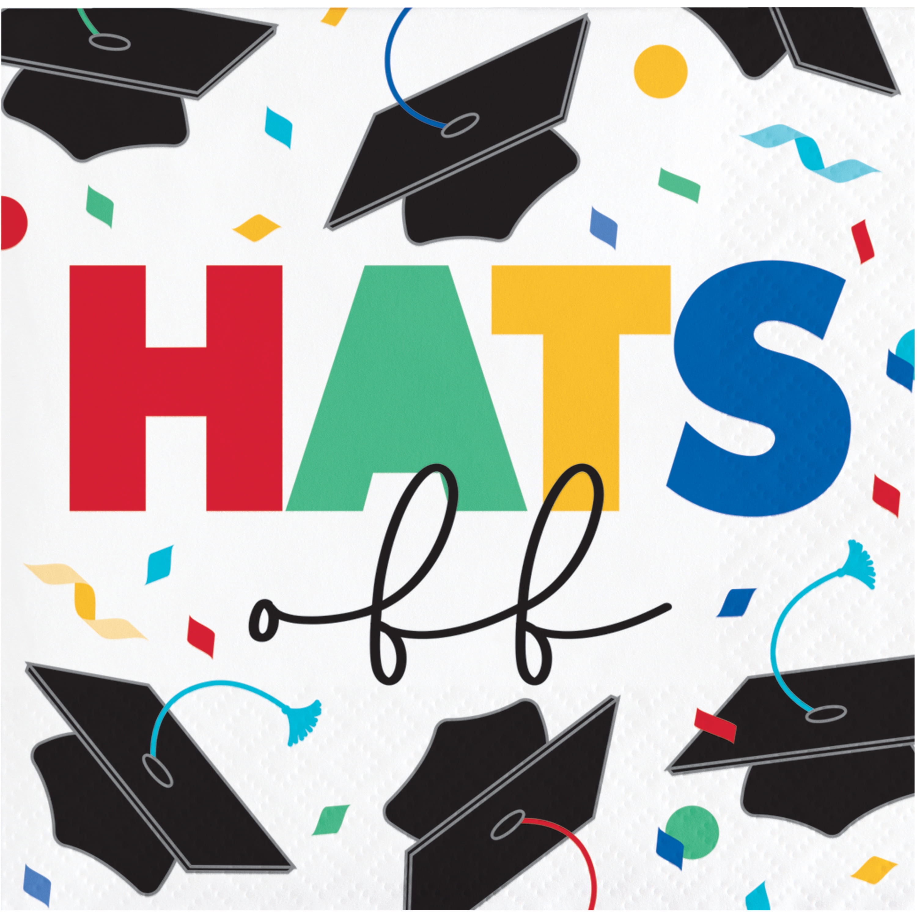 Creative Converting "Hats Off" Graduation Cocktail Napkins, 48 ct ...