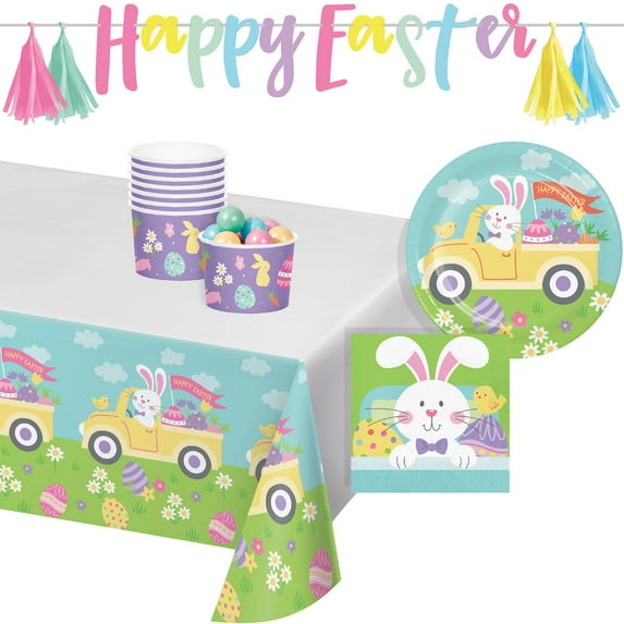 Creative Converting Hippity Hoppity Easter Party Kit, Serves 8 - Walmart.com