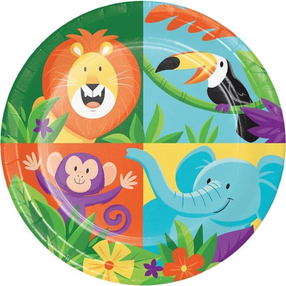 Creative Converting Jungle Safari Dessert Plates, 8 ct - Walmart.com