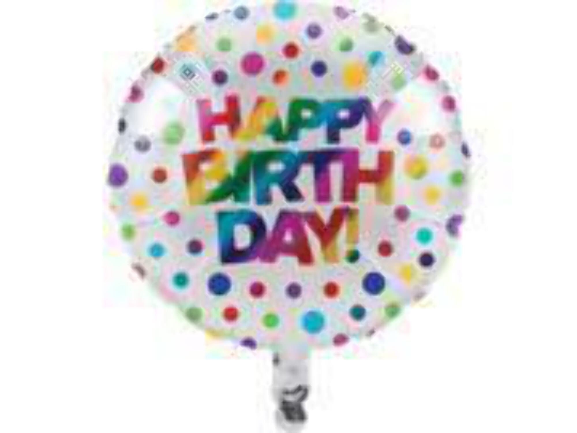 Creative Converting Metallic Rainbow Happy Birthday Balloon - Walmart.com
