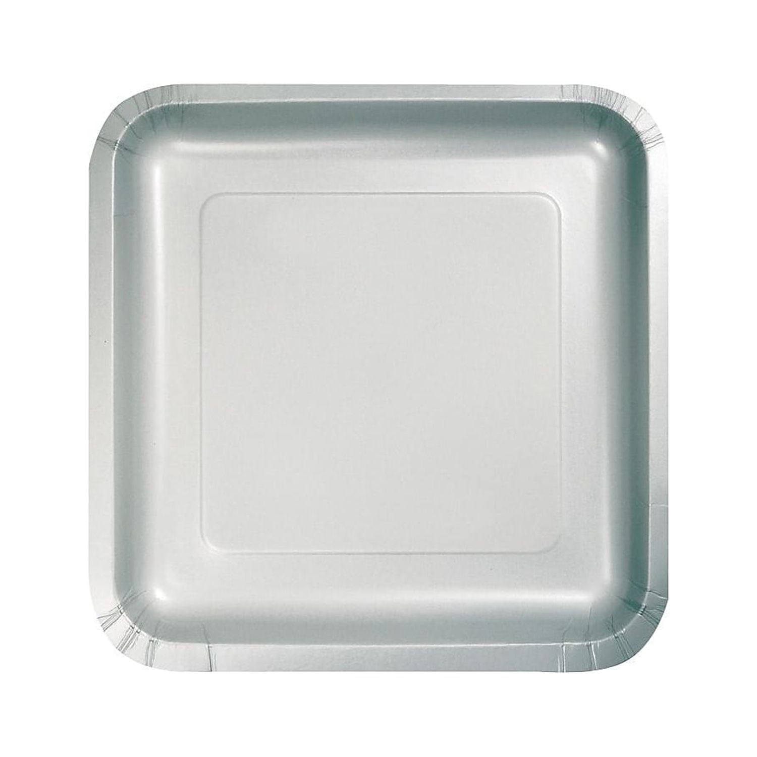 Creative Converting Paper Shimmering Silver Square Luncheon Plates 7 ...