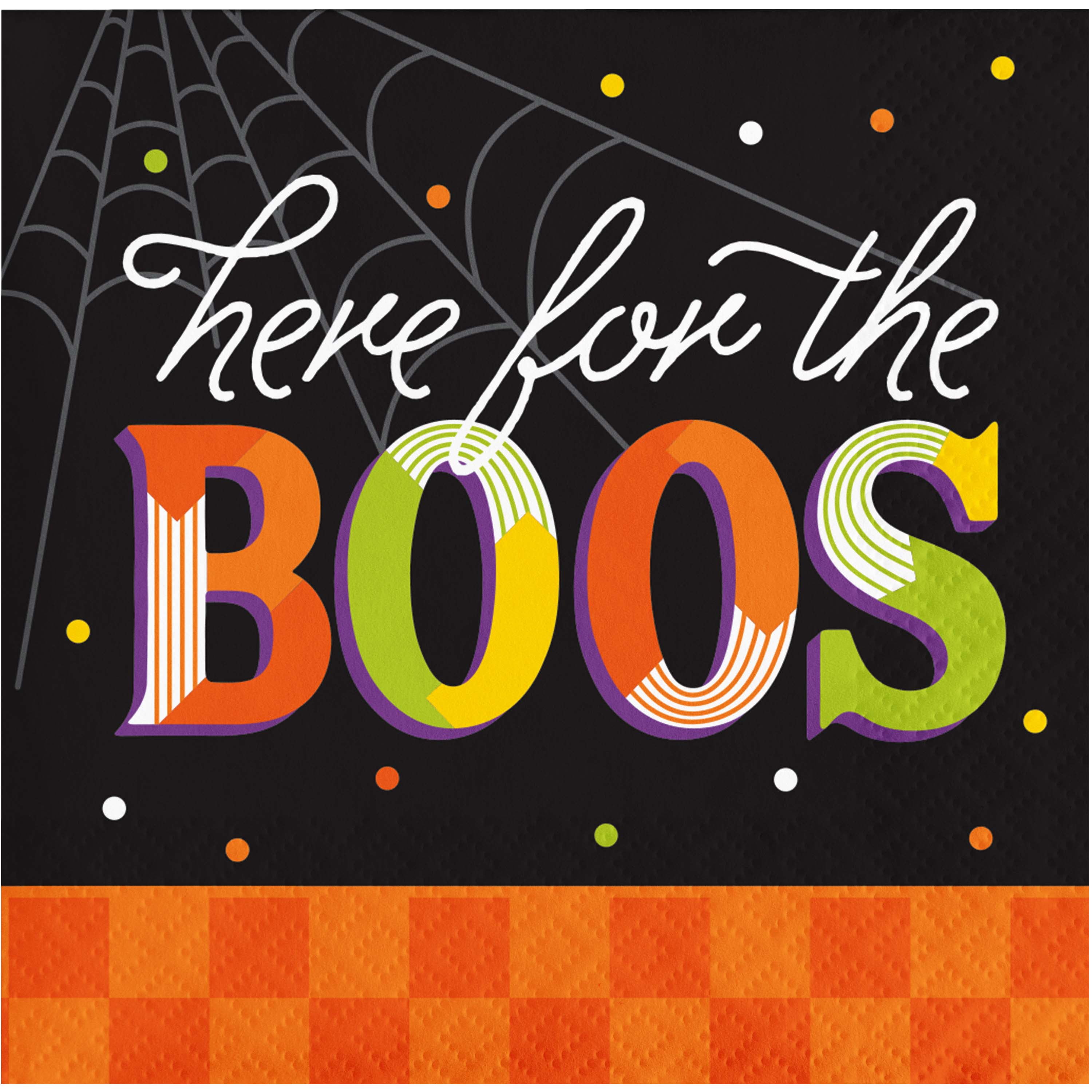 Creative Converting Retro Halloween Here for the Boos Paper Cocktail ...