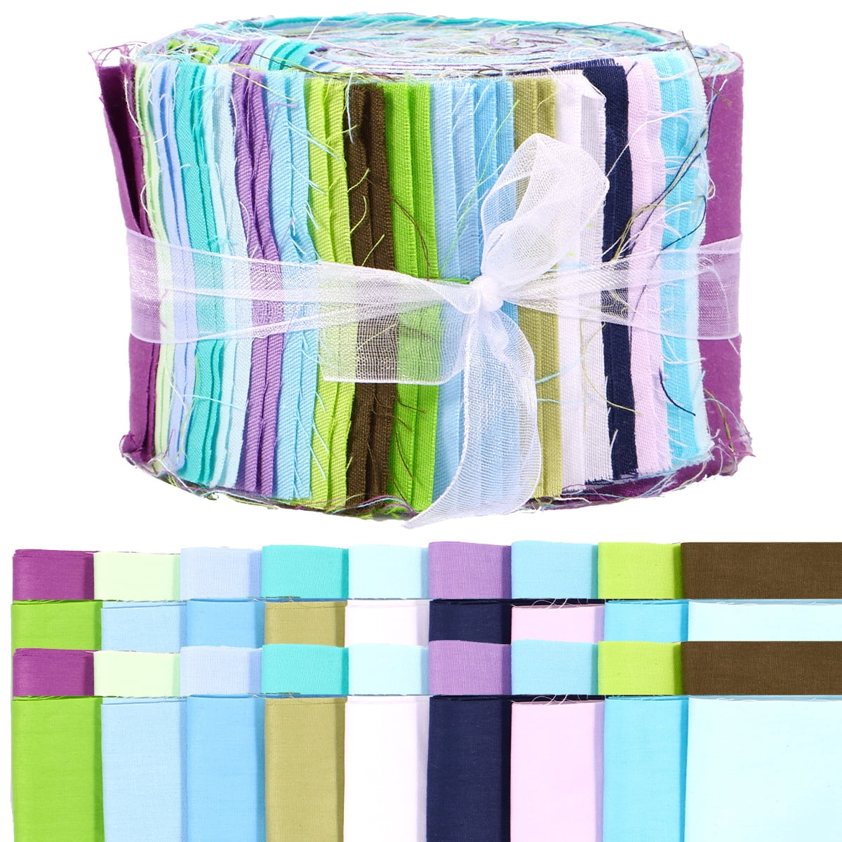 Creative Cotton Jelly Roll Fabric, 6.25x100cm Strips Roll Precut ...