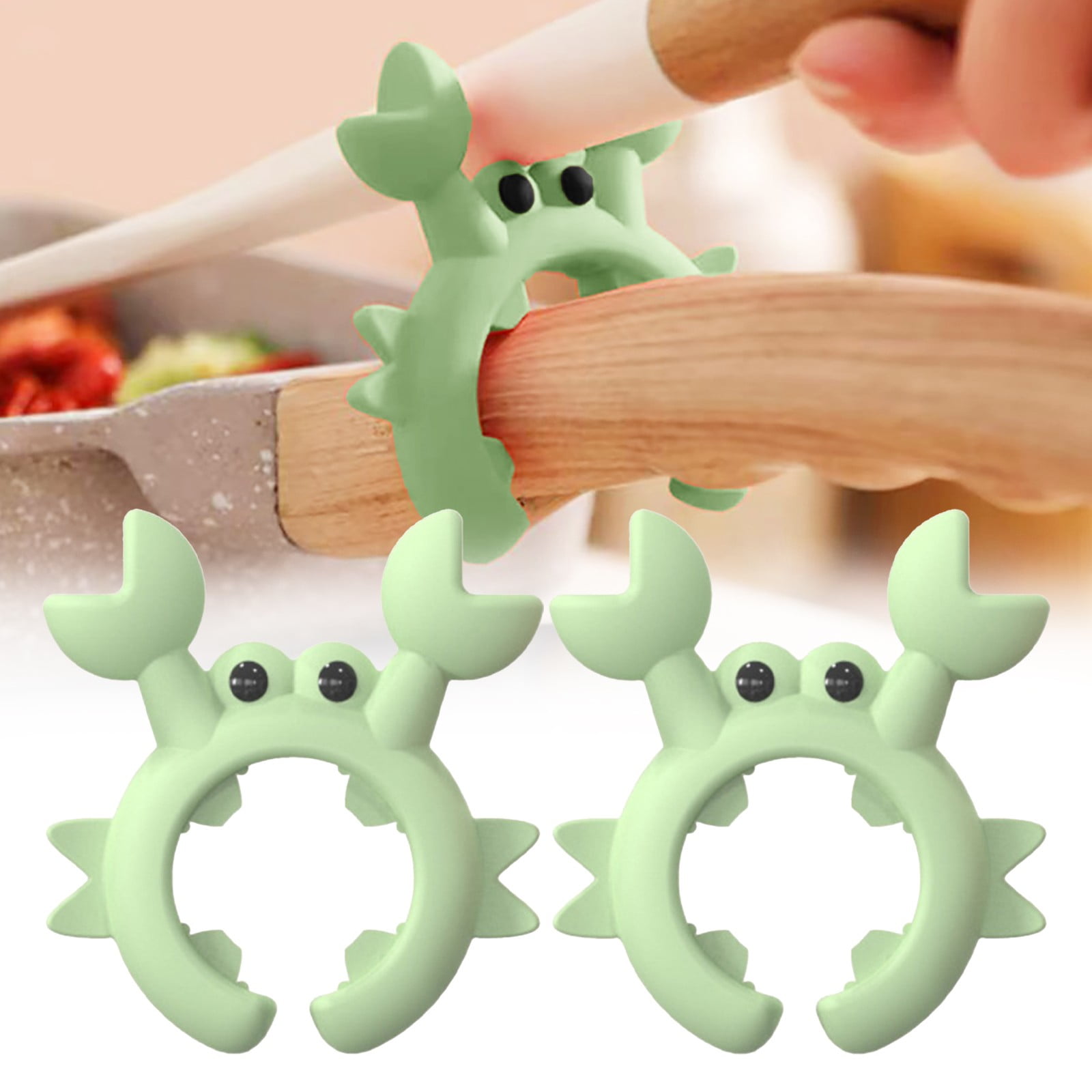 Pot Rack Creative Crab Shaped Silicone Spatula Rack Creative Crab ...