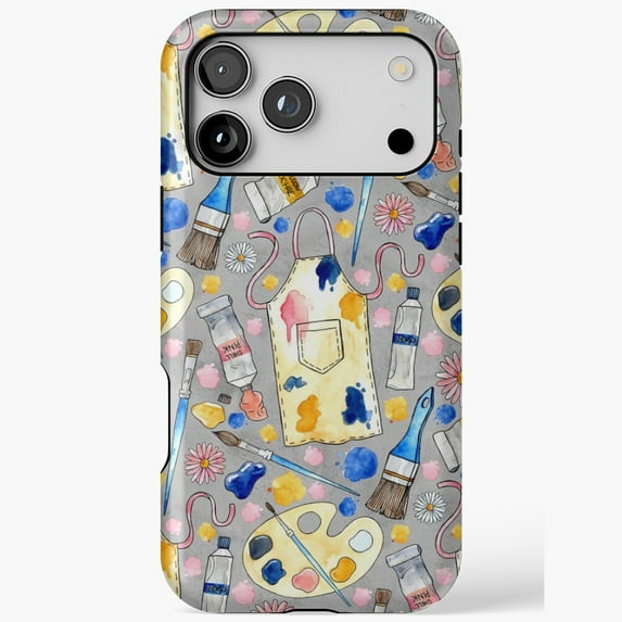 Creative Craft Corner On Grey Design iPhone Case 11 to 17 Pro Max ...