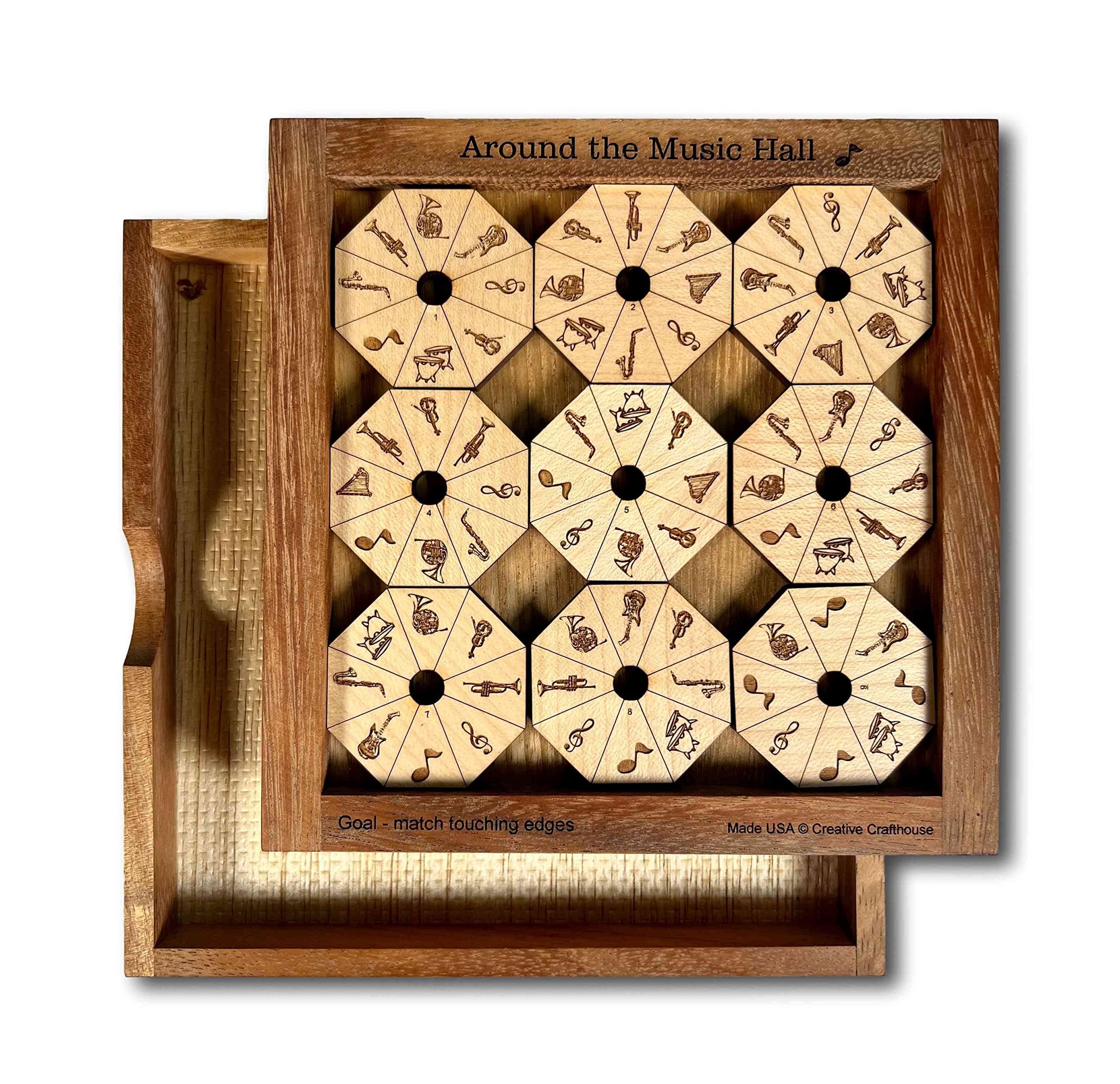 Creative Crafthouse Around the Music Hall Wood Puzzle, 9 Piece Music ...