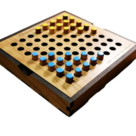 Creative Crafthouse Artisan Chinese Checkers, Compact Wood Travel Game ...