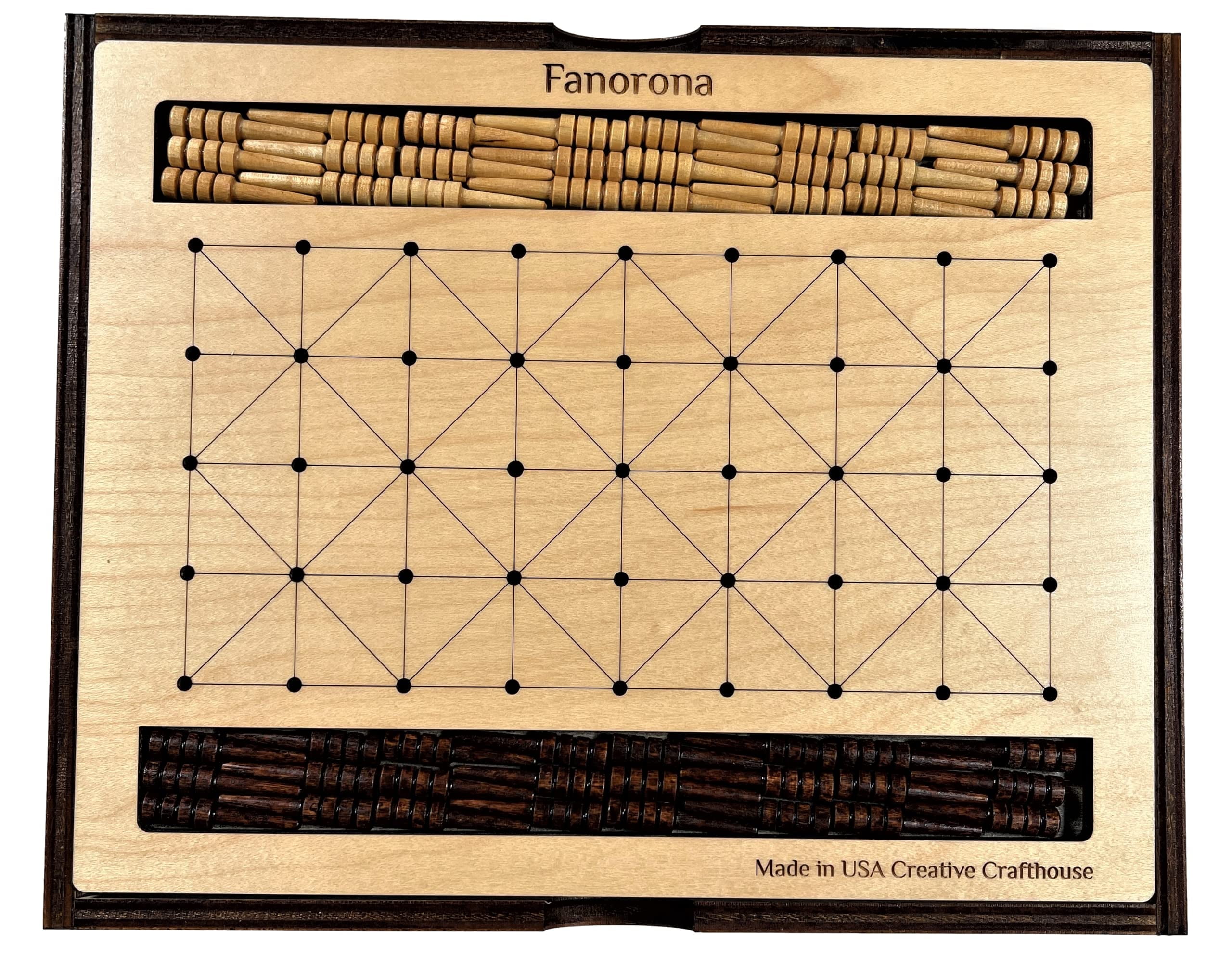 Creative Crafthouse Fanorona, Madagascar Strategy Board Game for Two ...