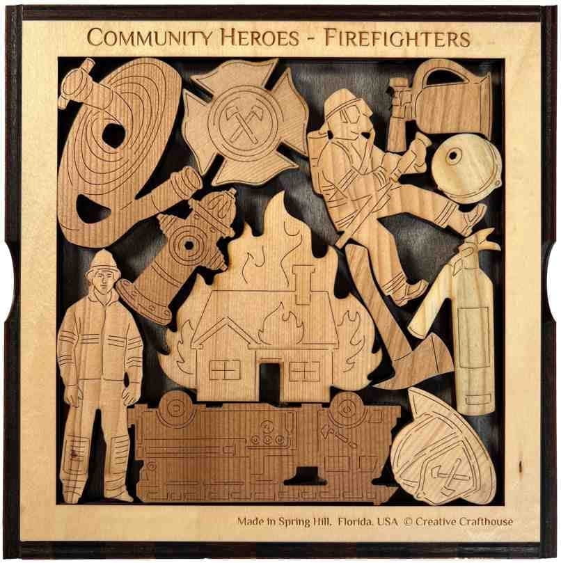 Creative Crafthouse Firefighter Puzzle, Gift for Firefighters ...