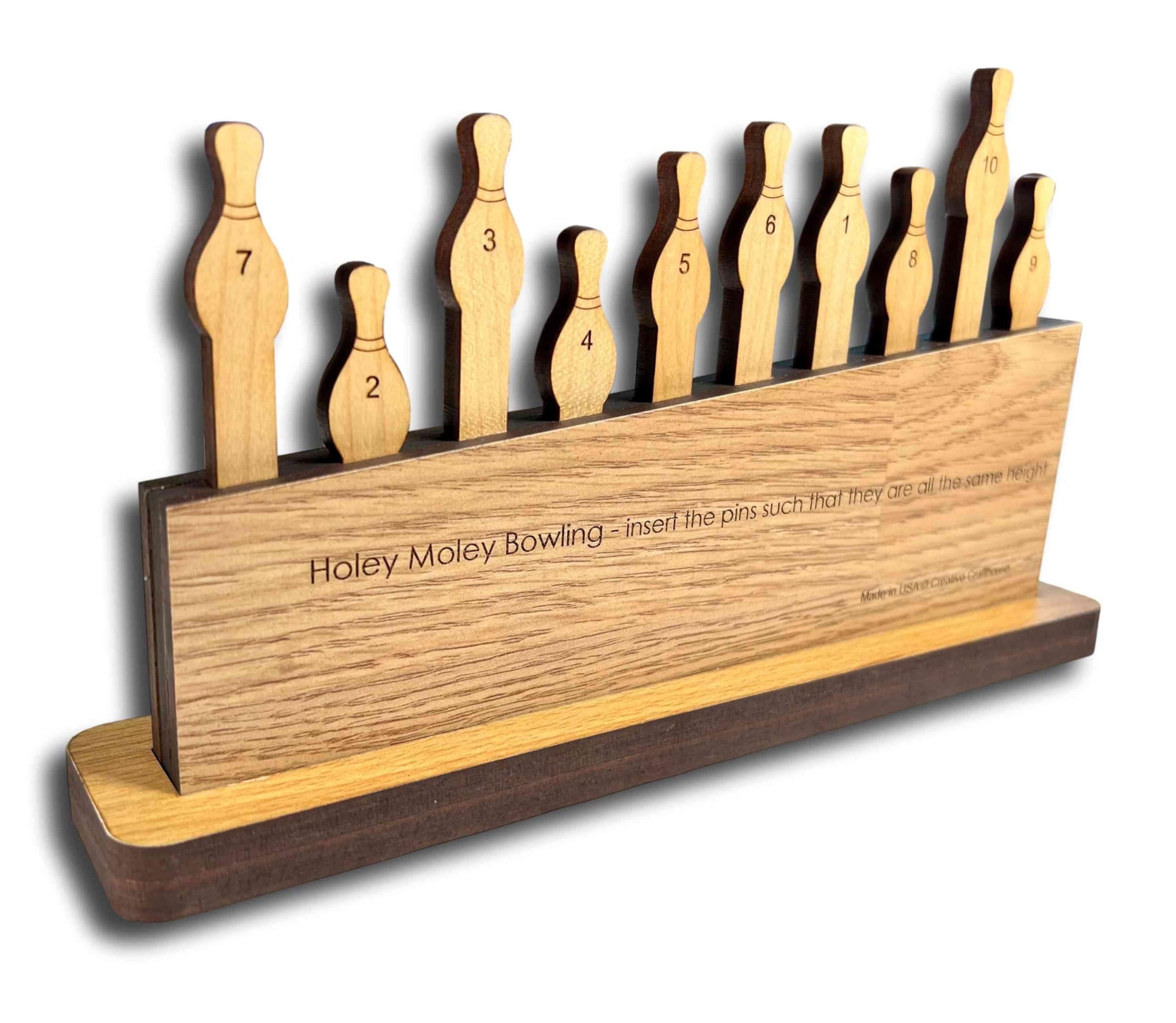 Creative Crafthouse Holey Moley Pins Height Alignment Wood Puzzle Game ...